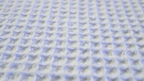 Waffle texture of white fabric. Slide sh... | Stock Video | Pond5