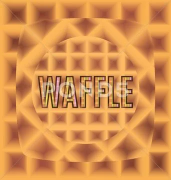 Waffles of different forms text logo ~ Clip Art #65531231