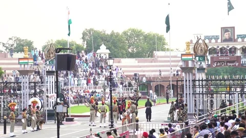 Wagah Border Amritsar Wagah Border Flag ... | Stock Video | Pond5