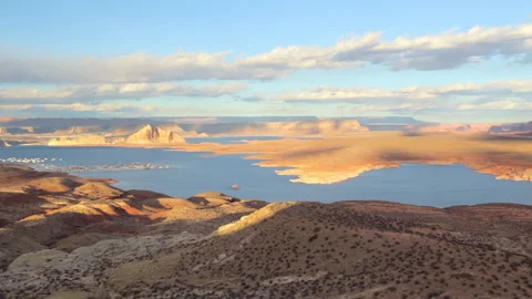 Wahweap marina located at the southern e... | Stock Video | Pond5