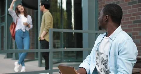 Waist up portrait view of the handsome m... | Stock Video | Pond5