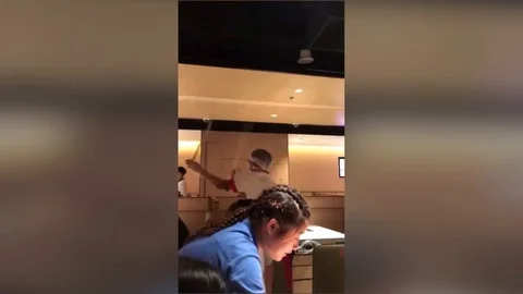 Waiter pulls single-strand noodle onto w... | Stock Video | Pond5