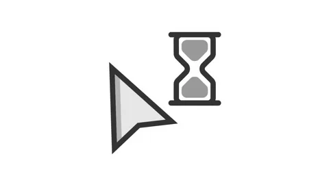 Waiting Cursor animated icon on white ba... | Stock Video | Pond5