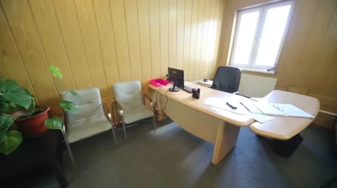 waiting room of modern office with compu... | Stock Video | Pond5