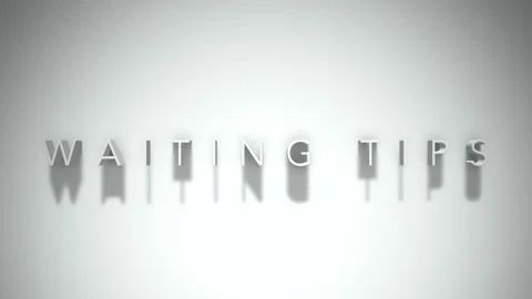 waiting tips 3D title animation white te... | Stock Video | Pond5