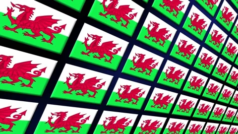 Wales Welsh Flag Animated Background 3d ... | Stock Video | Pond5