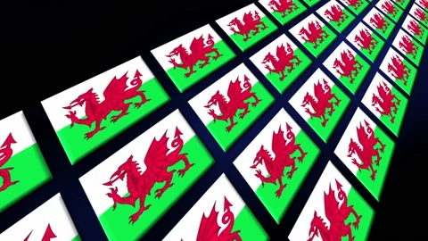 Wales Welsh Flag Animated Background 3d ... | Stock Video | Pond5