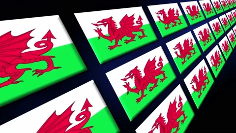 Wales Welsh Flag Animated Background 3d ... | Stock Video | Pond5