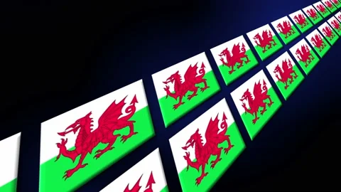 Wales Welsh Flag Animated Background 3d ... | Stock Video | Pond5