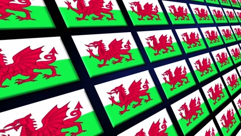 Wales Welsh Flag Animated Background 3d ... | Stock Video | Pond5