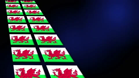 Wales Welsh Flag Animated Background 3d ... | Stock Video | Pond5