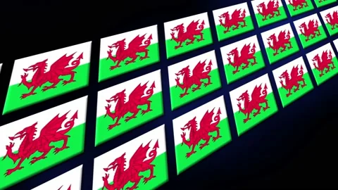 Wales Welsh Flag Animated Background 3d ... | Stock Video | Pond5