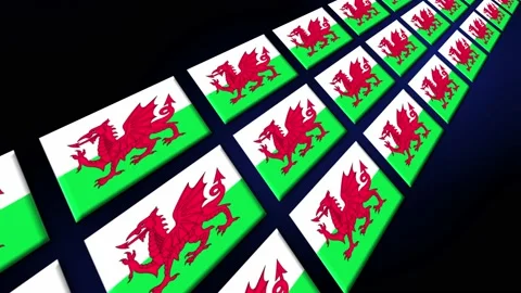 Wales Welsh Flag Animated Background 3d ... | Stock Video | Pond5