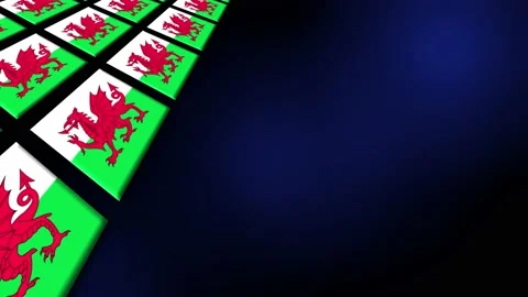 Wales Welsh Flag Animated Background 3d ... | Stock Video | Pond5