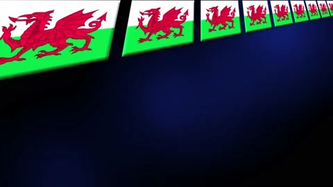 Wales Welsh Flag Animated Background 3d ... | Stock Video | Pond5