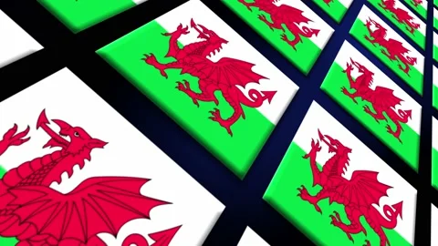 Wales Welsh Flag Animated Background 3d ... | Stock Video | Pond5