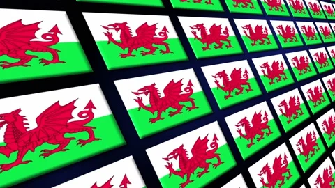 Wales Welsh Flag Animated Background 3d ... | Stock Video | Pond5