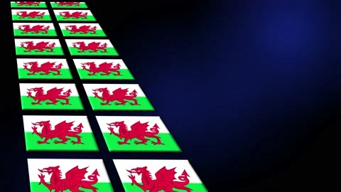 Wales Welsh Flag Animated Background 3d ... | Stock Video | Pond5