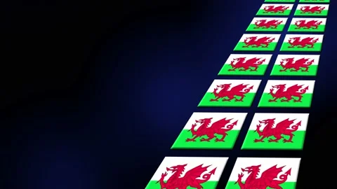 Wales Welsh Flag Animated Background 3d ... | Stock Video | Pond5