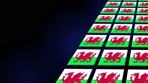 Wales Welsh Flag Animated Background 3d ... | Stock Video | Pond5