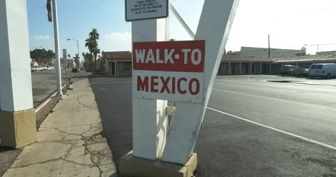 Walk to Mexico Border Crossing Immigrati... | Stock Video | Pond5
