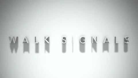 walk signals 3D title animation white te... | Stock Video | Pond5