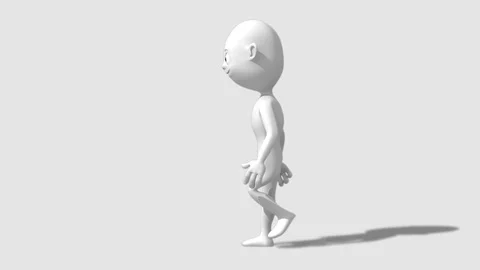 Walking animated 3d character. Different... | Stock Video | Pond5
