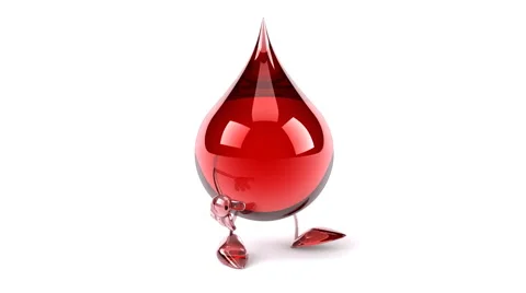 walking blood drop, side view | Stock Video | Pond5