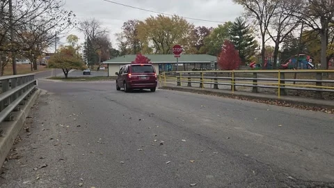 Walking Bridge Fall Stop Sign Bridge | Stock Video | Pond5