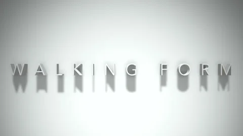 walking form 3D title animation white te... | Stock Video | Pond5