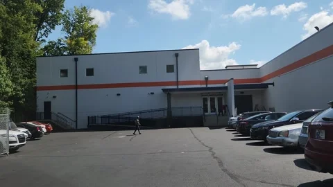 Walking IMSA High School Building Math S... | Stock Video | Pond5