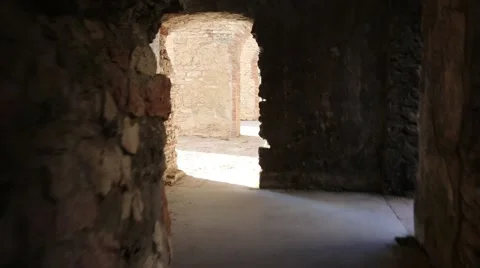 Walking inside Forte Interrotto of First... | Stock Video | Pond5