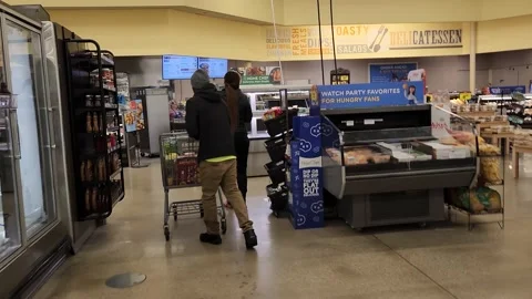Walking Inside of Grocery Store Supermar... | Stock Video | Pond5