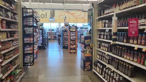 Walking Inside of Meijer Grocery Superma... | Stock Video | Pond5