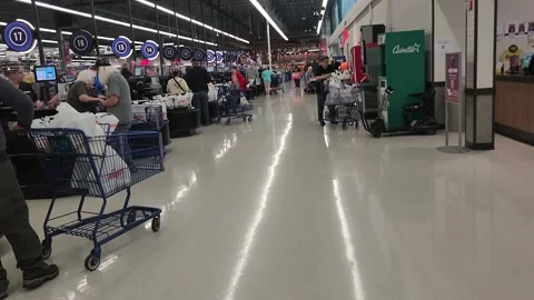 Walking Inside of Meijer Supermarket Gro... | Stock Video | Pond5