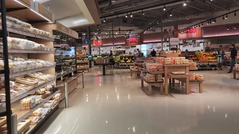 Walking Inside Meijer Supermarket Grocer... | Stock Video | Pond5