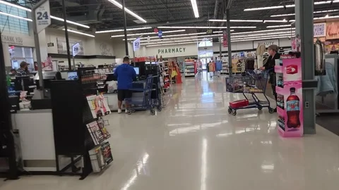 Walking Inside of Meijer Supermarket Gro... | Stock Video | Pond5