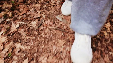 Walking man in the forest with snickers ... | Stock Video | Pond5