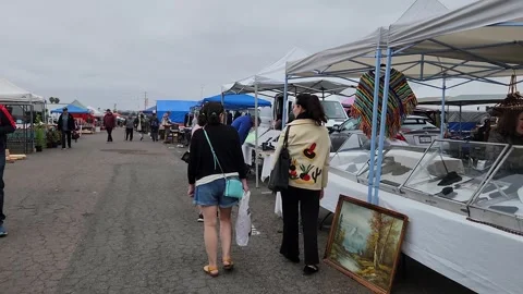 Walking Pechanga Swap Meet Los Angeles C... | Stock Video | Pond5