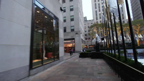 Walking at Rockefeller center. Beautiful... | Stock Video | Pond5