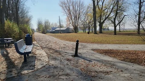 Walking Trail Area Kokomo Indiana Bridge | Stock Video | Pond5
