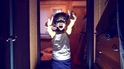 walking undead zombie girl possessed wit... | Stock Video | Pond5