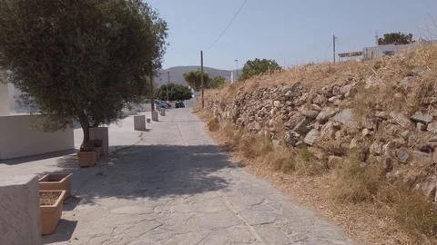 Walking view of Marpissa traditional vil... | Stock Video | Pond5