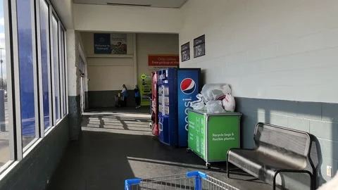 Walking Walmart Vending Machines | Stock Video | Pond5