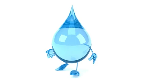 walking water drop, side view | Stock Video | Pond5