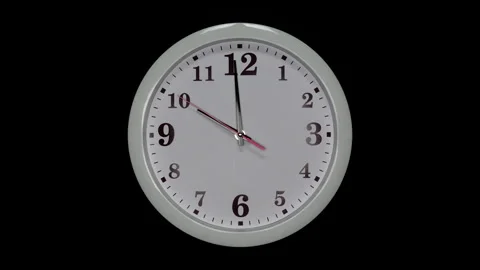 Wall Clock Face Beginning Of Time Of 10.... | Stock Video | Pond5
