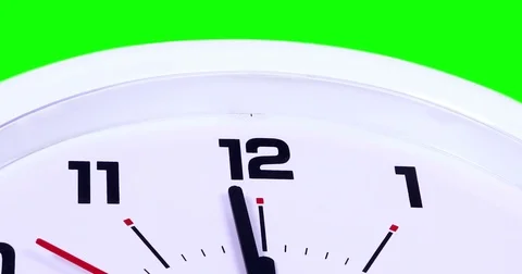 Clock Green Screen Stock Footage ~ Royalty Free Stock Videos | Pond5
