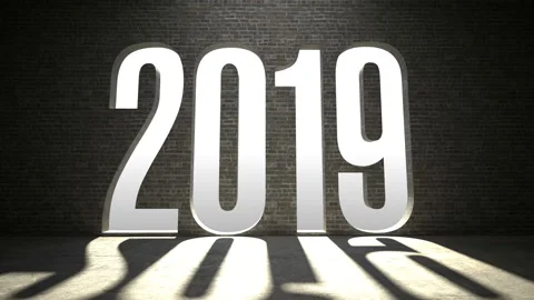 The wall collapses and the '2019' letter... | Stock Video | Pond5