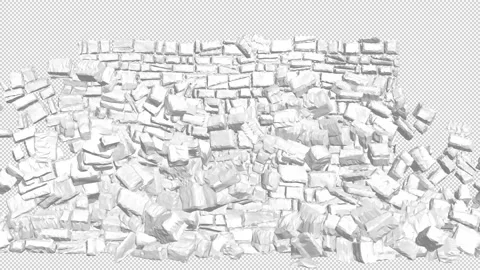 Brick Wall Falling Drawing