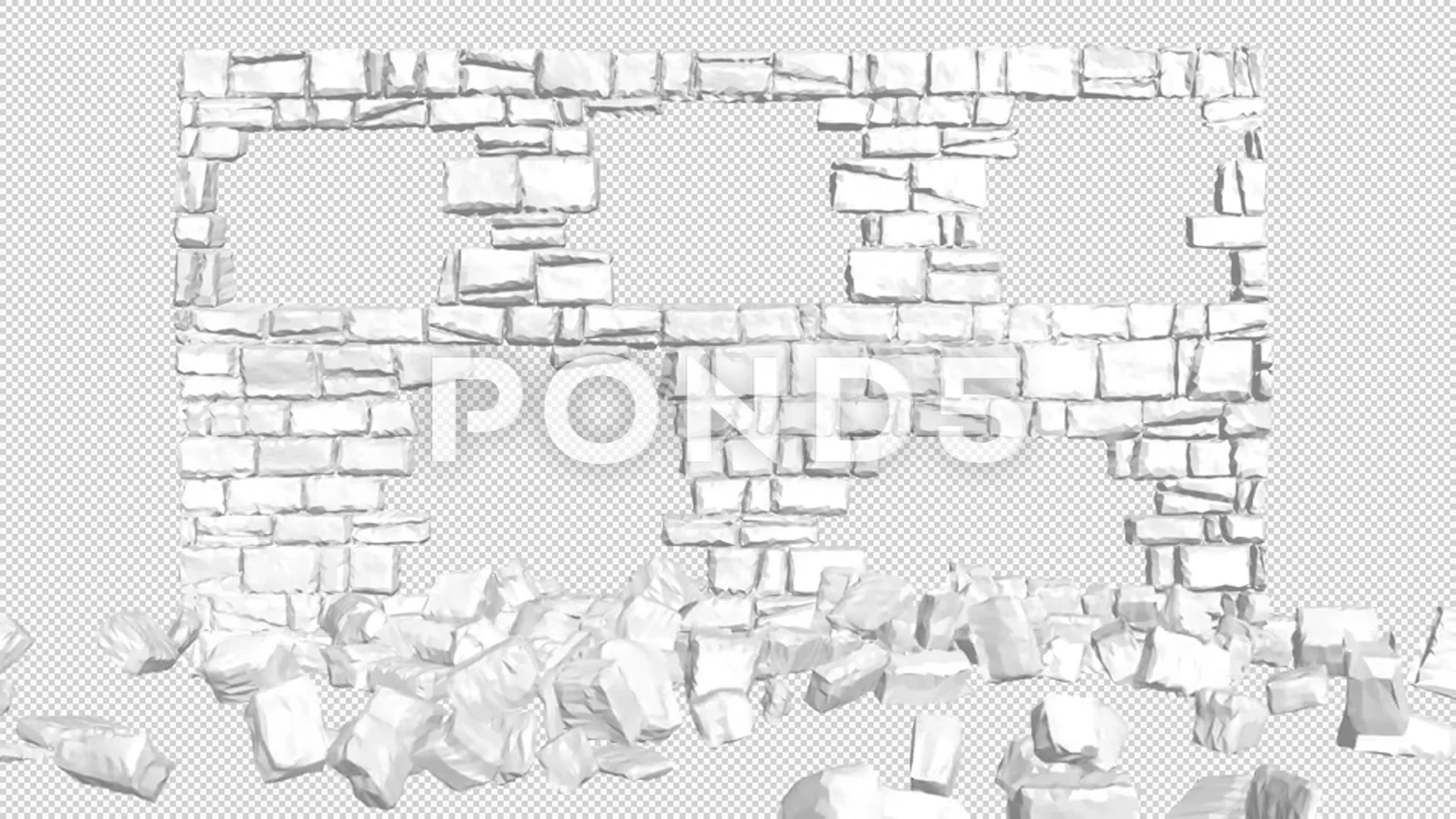 Brick Wall Explosion Clip Art